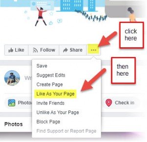How to Like a Facebook Page As Your Business Page | The SEO System